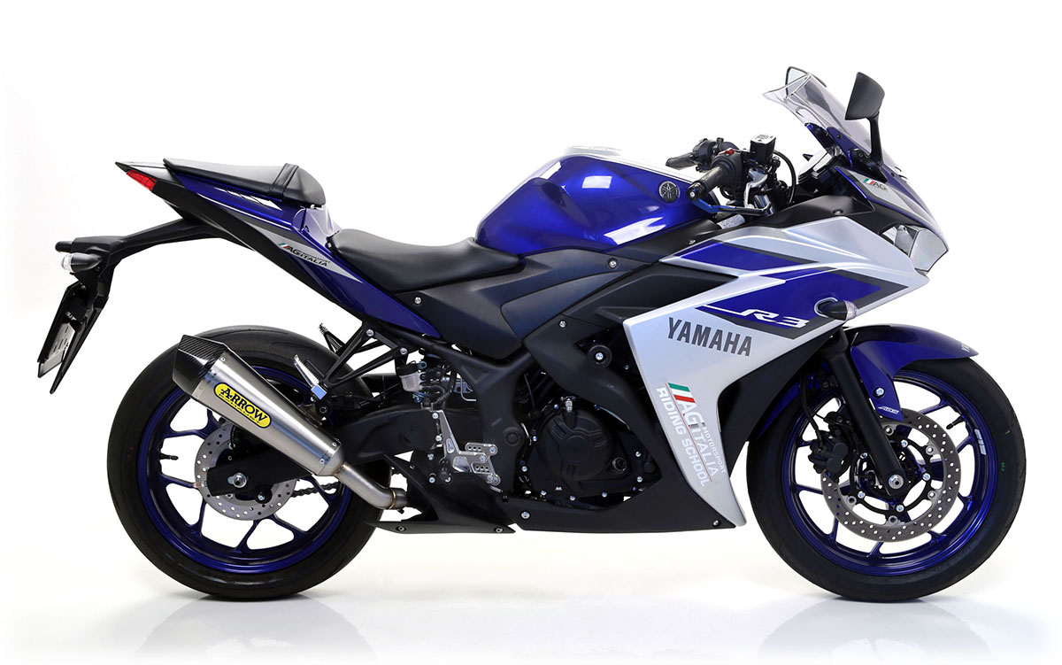 Yamaha YZF-R3 2015-2016 ARROW X-Kone Steel / Carbon silencer