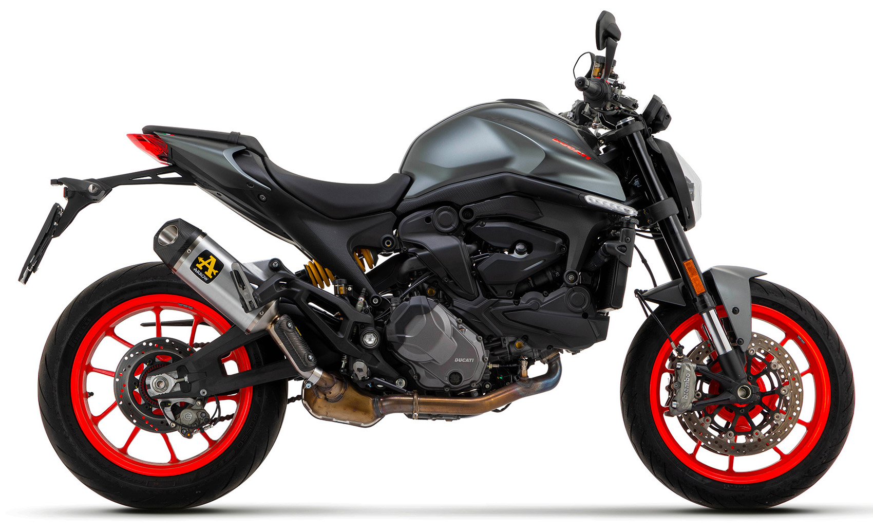 DUCATI MONSTER 937 2021-2023 ARROW Aluminium / Carbon Silencer - FREE ...