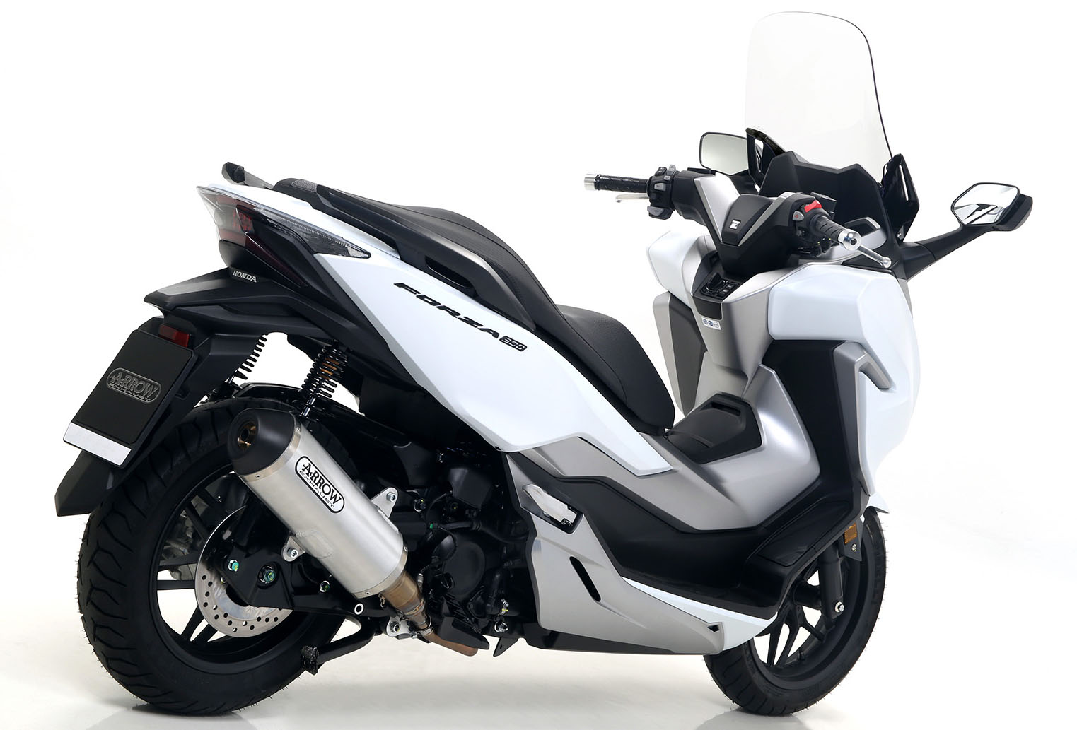 Honda Forza 300 ARROW Urban Aluminium Silencer with "Dark" end cap ...