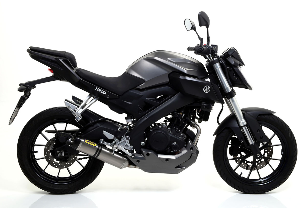 Yamaha MT 125 2014-2018 Full ARROW Exhaust system with Dark Line ...