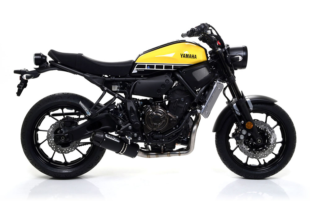 Yamaha XSR700 2016 2020 ARROW Exhaust with Steel Carbon Jet Race Dark Silencer