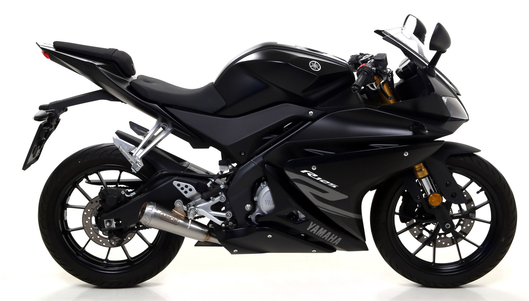 Yamaha YZF-R125 2017-2018 Full ARROW Exhaust with Nichrom Pro-Race ...